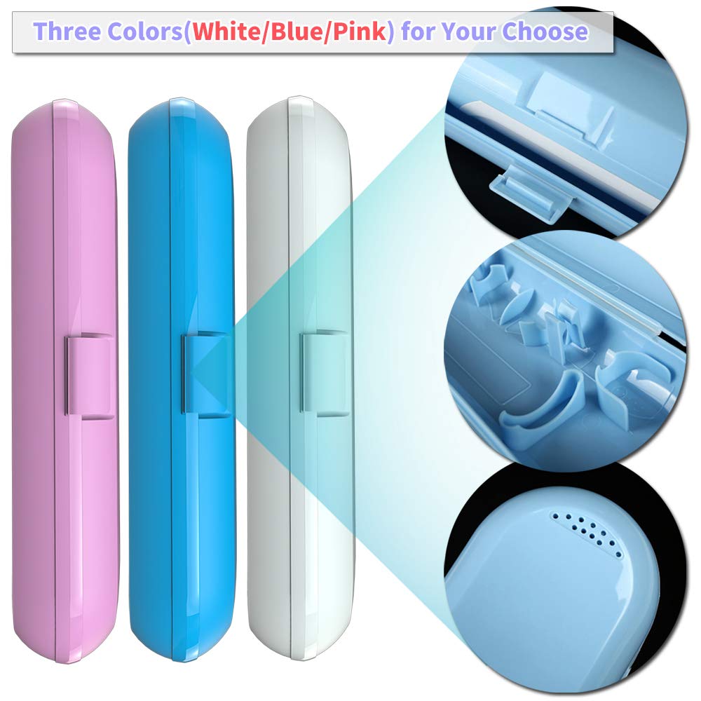 Electric Toothbrush Travel Case for Oral-B Toothbrushes - 4 Pcs Toothbrush Head Covers Compatible with Oral B Electric Toothbrush Heads (White)