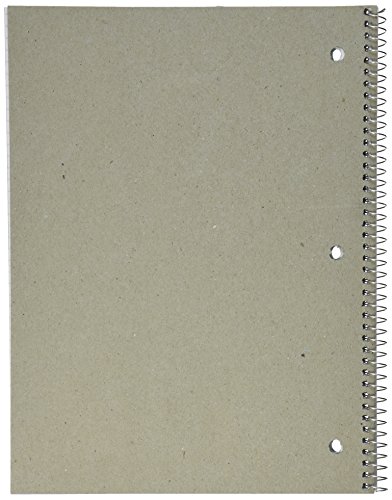 BAZIC Quad-Ruled Spiral Notebook 100 Count, Assorted colors (10 1/2 inches x 8 inches)