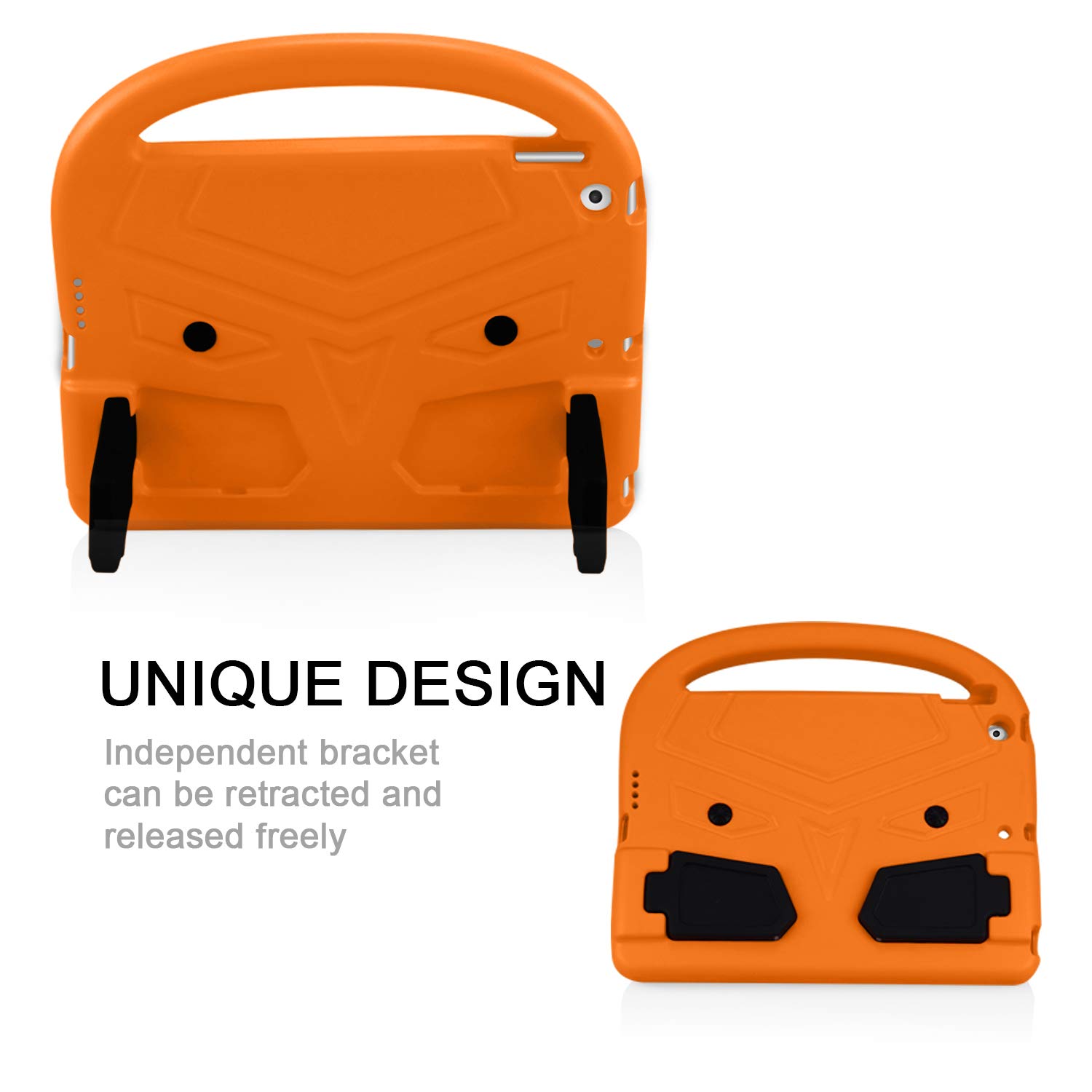 iPad 9th Generation Case for Kids, iPad 9th/8th/7th Generation Case 10.2 inch (2021/2020/2019),UUcovers Shockproof Handle Stand Lightweight Kids Boys Case for iPad 10.2 Inch 9th/8th/7th Gen, Orange