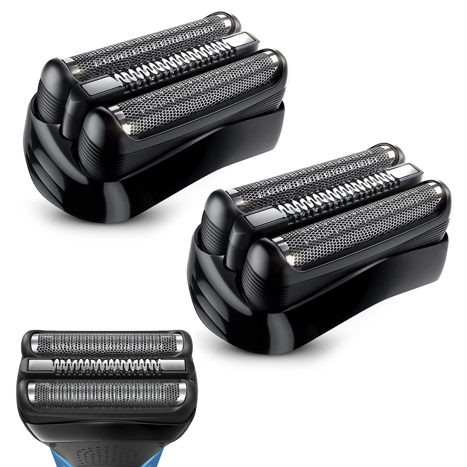 21B for Braun Series 3 Replacement Head — Compatible with 3 Series Models 3000s, 3010s, 3040s, 3050cc etc(2 Packs)