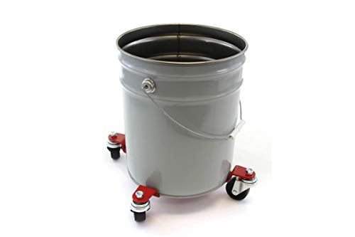 4 Steel Heavy Duty 5 Gallon Drum Bucket Dolly Dollies Steel Frame Easy Push Roll Swivel Casters
