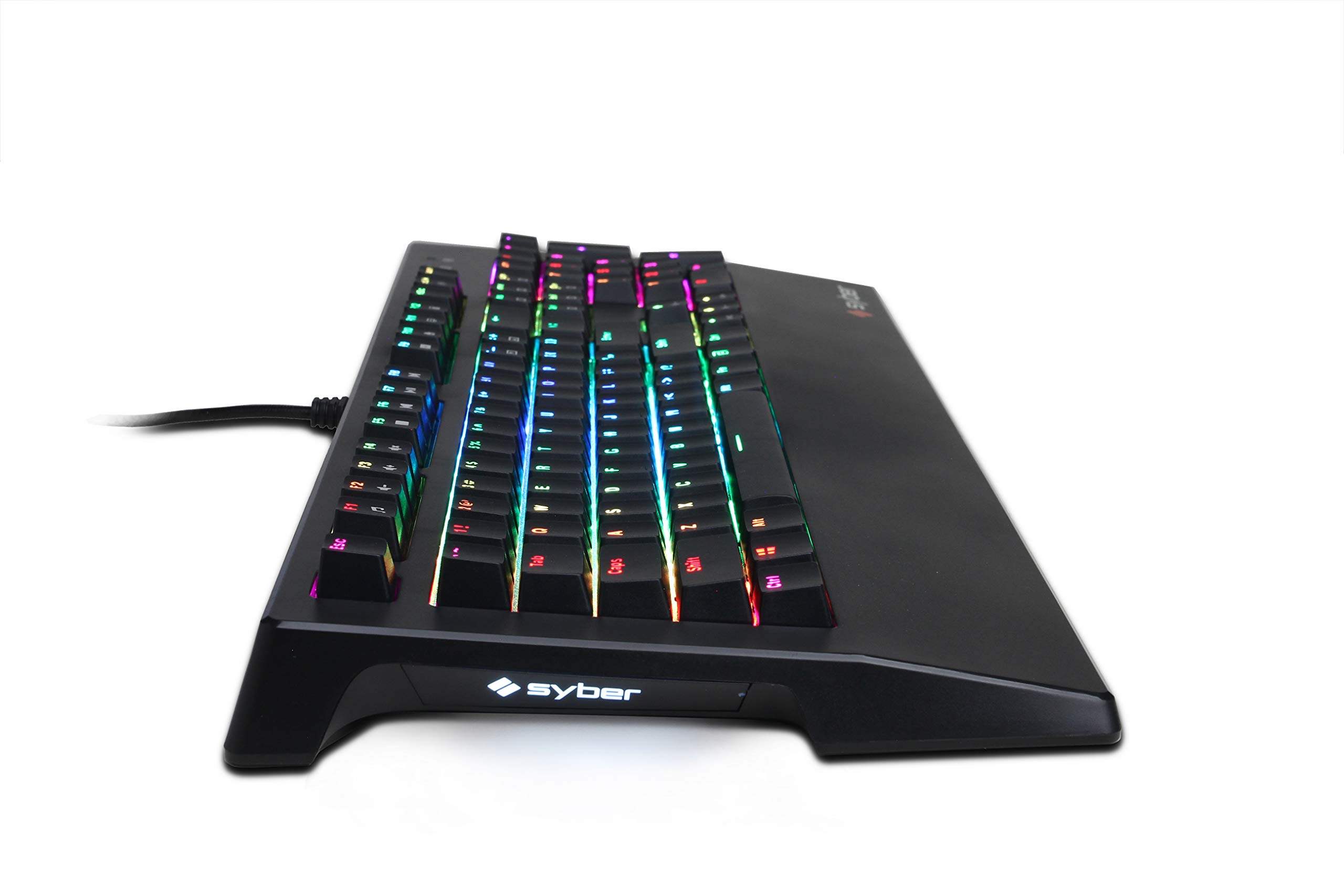 CyberpowerPC Syber K1 SKMBL200 RGB Mechanical Gaming Keyboard with Kontact Blue (Clicky) Mechanical Switches