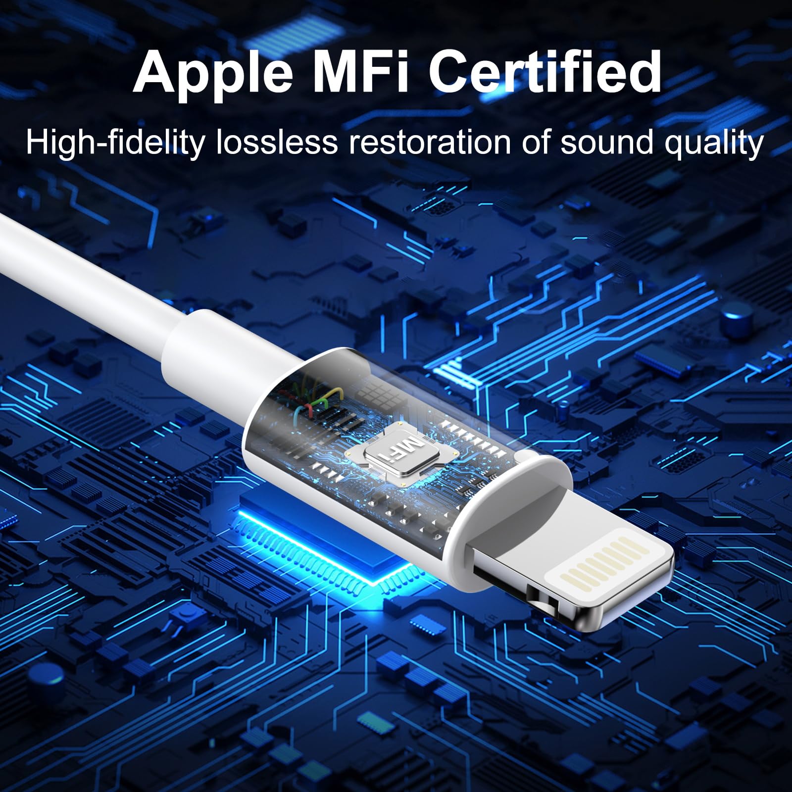 2 Pack Wired Earbuds, iPhone Headphones Wired/Earphones with Light-ning Connector [MFi Certified] with Microphone and Volume Control Compatible with iPhone 14/13/12/11/X/8/7-Support All iOS