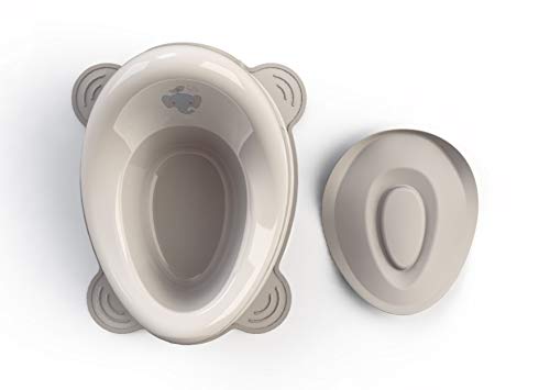 KID WICK Snail Potty Training Seat with Steady, Anti-Slip Design and Closeable Lid, Comfortable and Supportive Trainer for Boys and Girls,Improved Stability for Small Toddlers,BPA Free,Grey - KU040402