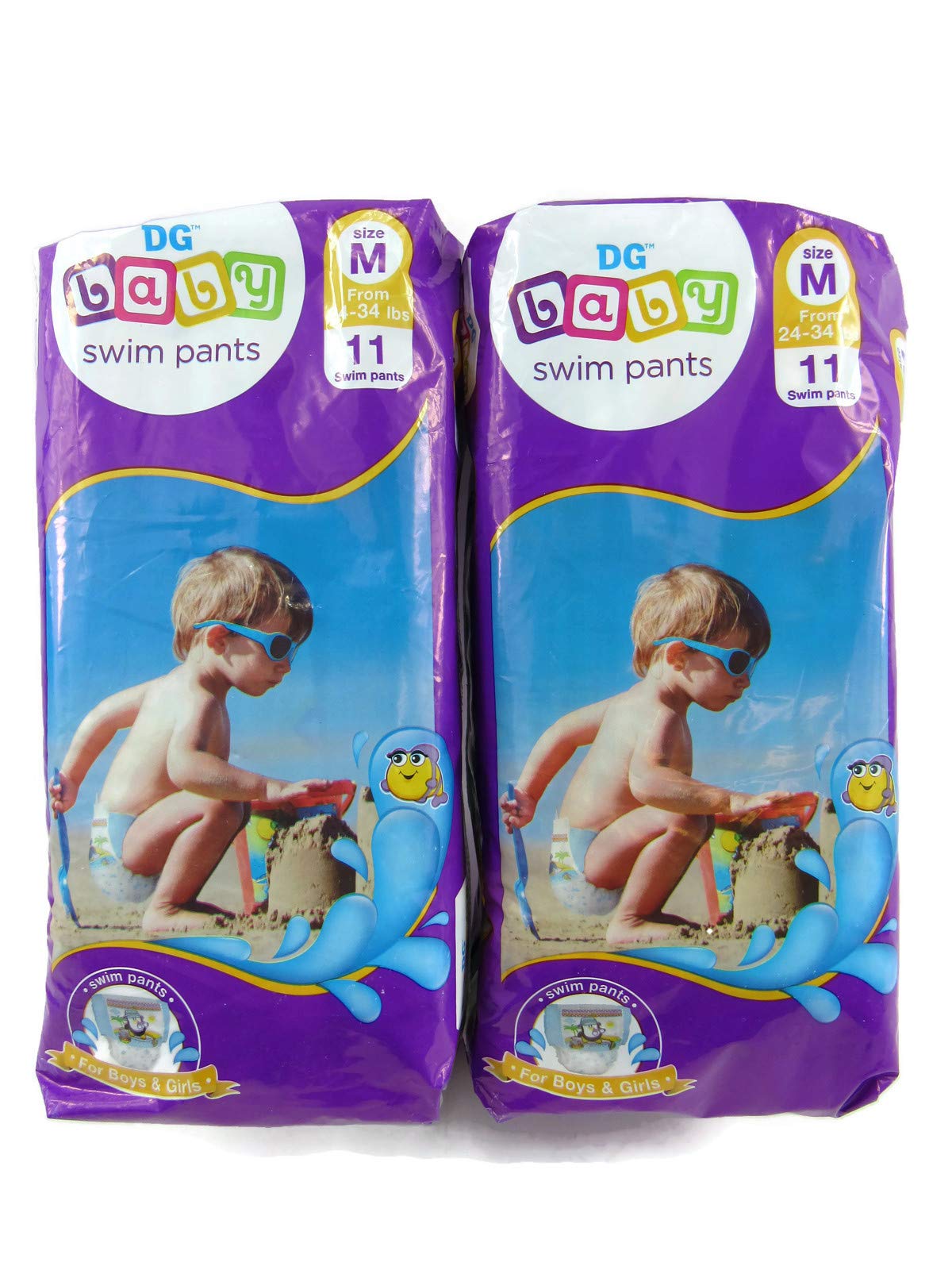 Baby Swim Pants Medium 24-34 Lbs (2 Packs)