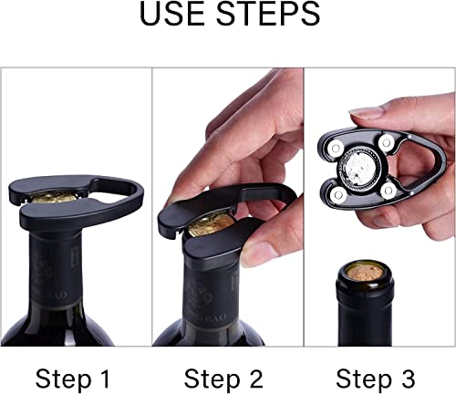 3 Pack Wine Foil Cutter Tool, Wine Bottle Opener Accessory, Magnetic Wine Foil Cutters Wine Bottle Opening Accessories, Black