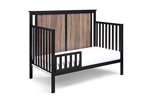 Suite Bebe Connelly 4 in 1 Convertible Crib in Black with Vintage Walnut