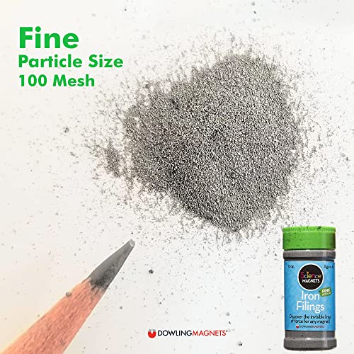 Dowling Magnets Iron Filings Variety Pack, 3 Jars (fine, Medium, coarse), 12 Ounces Each (731050)