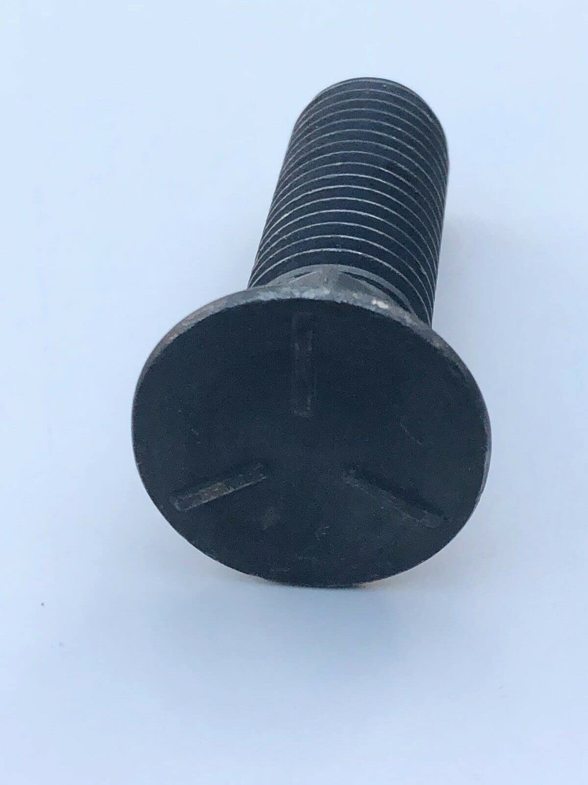 3/4-10 X 2-1/2 Plow Bolt #3 Flat Head Grade 5 Plain Black (25 Pieces)