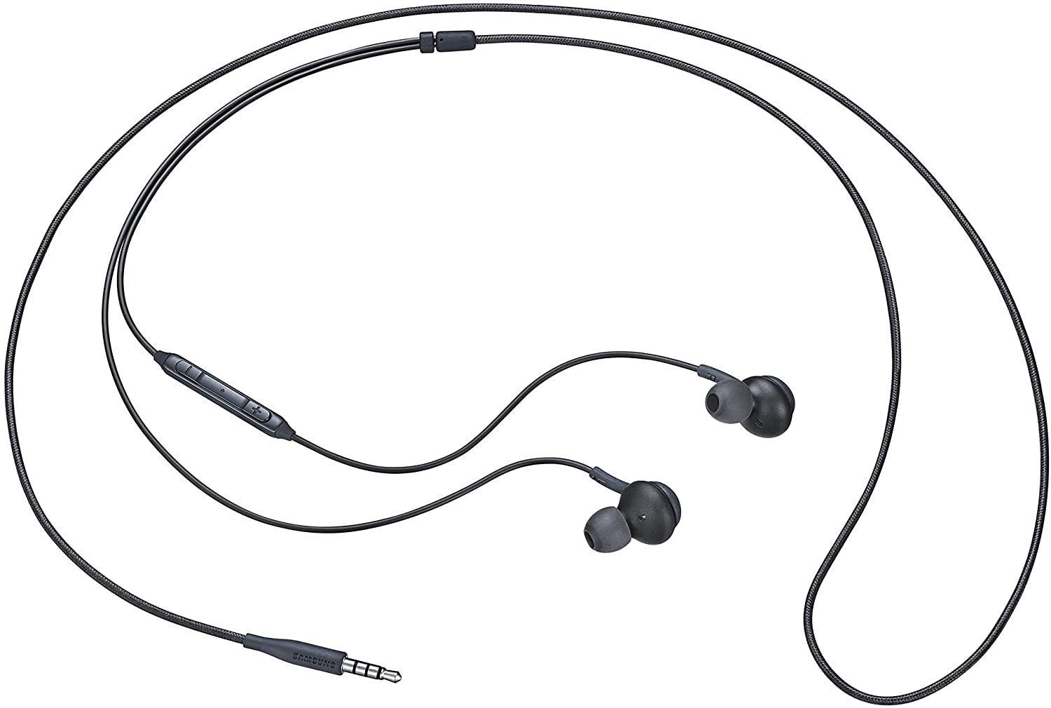 ElloGear OEM Earbuds Stereo Headphones for Samsung Galaxy S10 S10e Plus Cable - Designed by AKG - with Microphone and Volume Buttons (Grey)