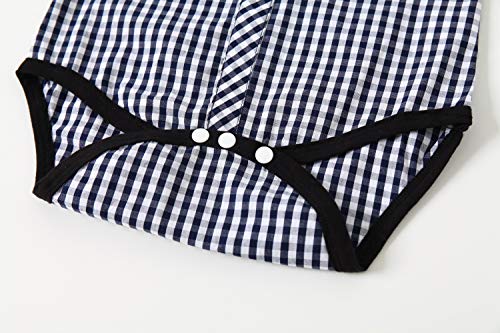 Kimocat Baby Boys Gentleman Outfits Suits Long Sleeve Shirt Suspenders Pants Bow Tie Clothes Set