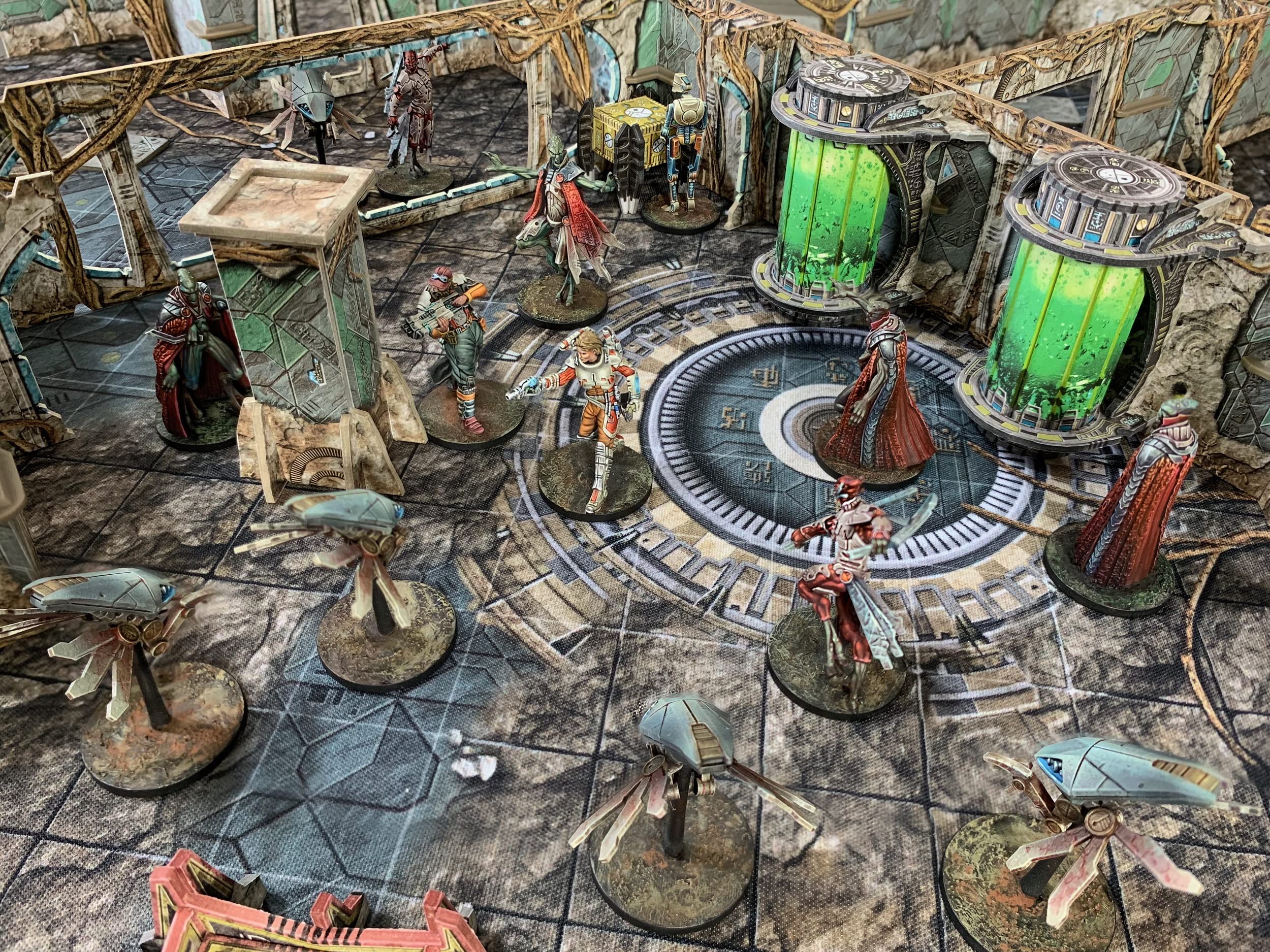 Battle Systems - Modular Tabletop 3D Gaming Sci-Fi Terrain - Perfect for 28mm-35mm Miniatures and Figures - No Painting Required - Science Fiction Aliens 40K Wargame - (Alien Catacombs)