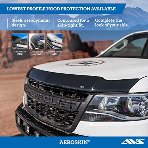 Auto Ventshade [AVS] Aeroskin Hood Protector | 2011 - 2023 Dodge Durango, Low Profile/Flush - Chrome | 622038