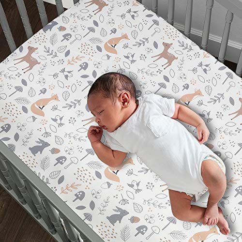 Bedtime Originals 3 Piece Crib Bedding Set, Deer Park, Multicolor