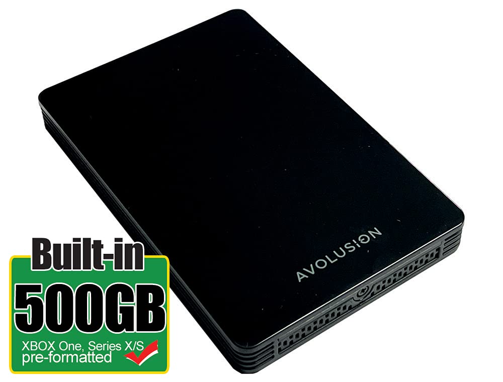 Avolusion HD250U3-Z1-PRO 500GB USB 3.0 Portable External Gaming Hard Drive (for Xbox One X, S & Series X|S - Pre-Formatted) - 2 Year Warranty (Renewed)