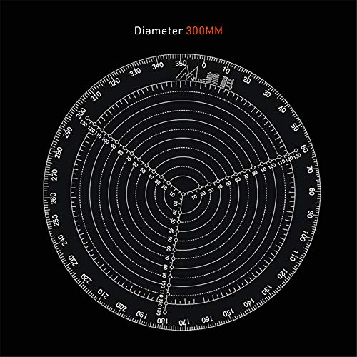 300mm /11.8inch Round Center Finder Compass for Wood Turners Lathe Work Clear Acrylic Drawing Circles Diameter