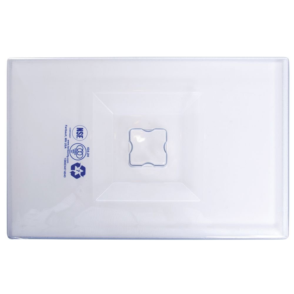 5 1/4 and 12 gal Clear Plastic Replacement Ingredient Bin Lid - 14 3/4"L x 9 1/2"W x 1"H