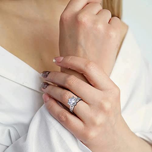 2022 New Gorgeous Ring Creative Two-tone Zircon Engagement Ring Gift for Women Gilrs