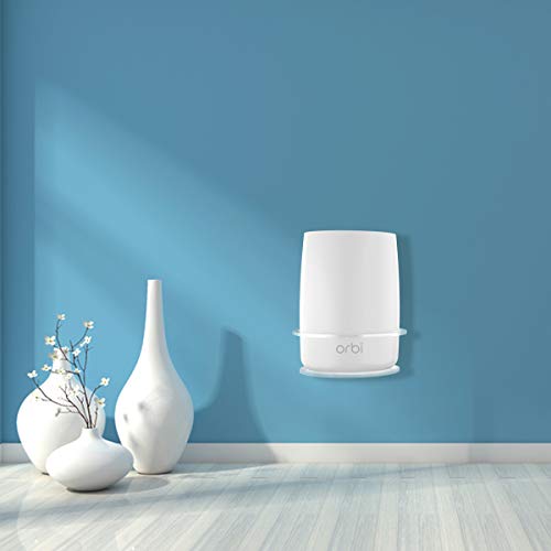 HomeMount for Netgear Orbi Wall Mount - Wall Mounting Bracket Kit Compatible with Orbi Tri-Band Router,Satellite,RBS50,LBR20,RBK50V,RBK23,RBK50,RBS20,AC2200,AC3000 (Clear 2Pack)