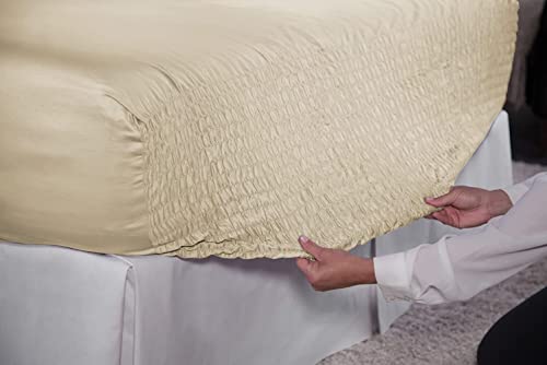 BEDTITE ABSOLUTELY FITTING Cotton Rich 500 Thread Count, King Size Set with Deep Pocket 7β to 20β Fitted Sheet, Flat Sheet and 2 Pillow Cases, Sage
