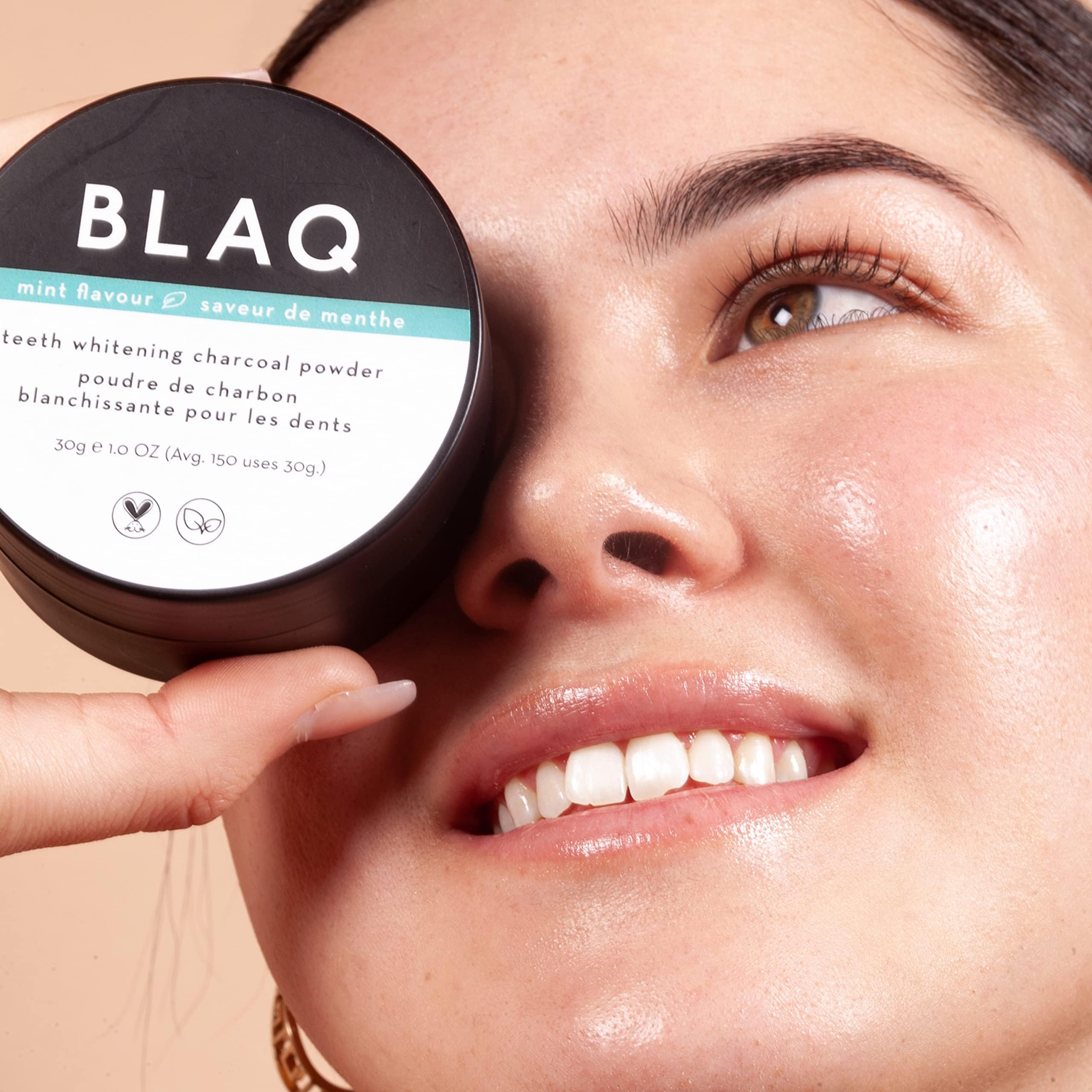 BLAQ Teeth Whitening Charcoal Powder - Natural Tooth Whitening for Sensitive Teeth - Charcoal Teeth Whitening Powder - Activated Charcoal Tooth Whitener - 30g/1oz