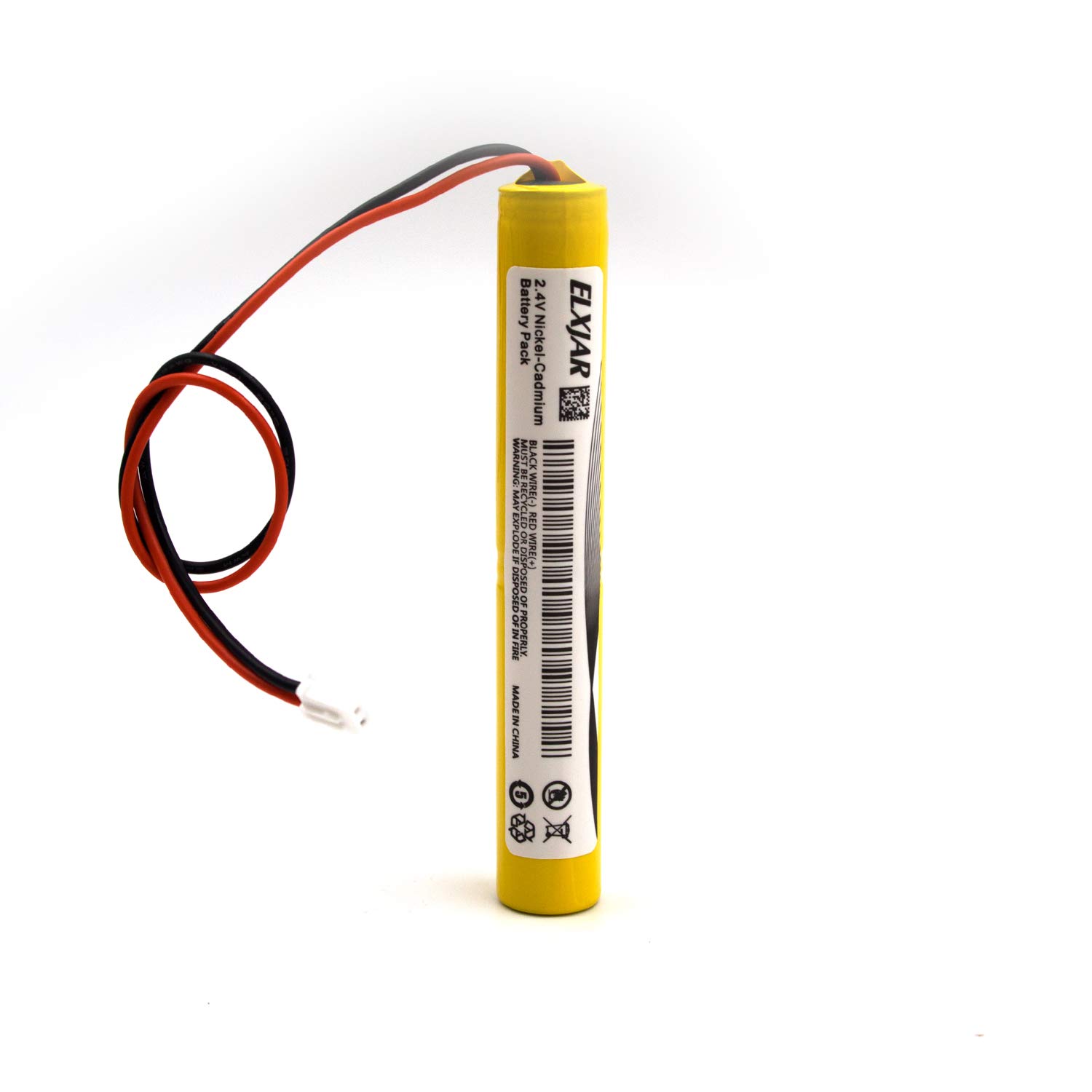 elxjar (5-Pack) 2.4V 800mAh Ni-CD Battery Pack Replacement for Exit Sign Emergency Light GP-2800-RD 2800RD GP-2600-RD GP-2600RD, EXR LED EL M6, EXR EL M6