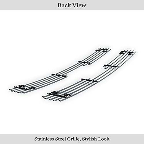 APS Compatible with Ford Escape 2008-2012 Main Upper Stainless Steel Chrome 8x6 Horizontal Billet Grille Grill Insert F65783A