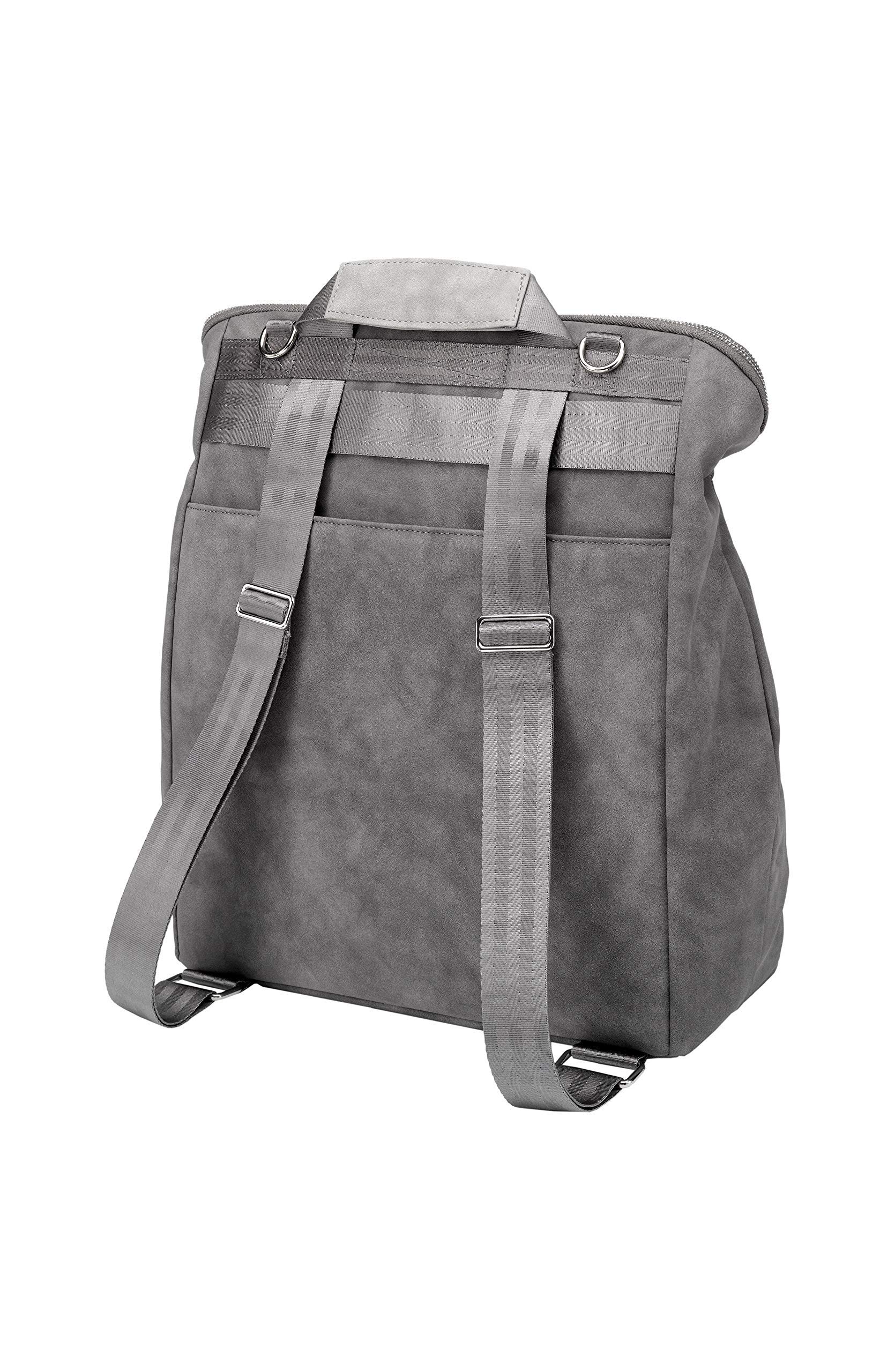 Petunia Pickle Bottom Cinch Convertible Backpack - Baby Bag - Baby Diaper Bag for Parents - Baby Backpack Diaper Bag - Stylish, Spacious, Secure Backpack for Busy Modern Moms & Dads - Pewter