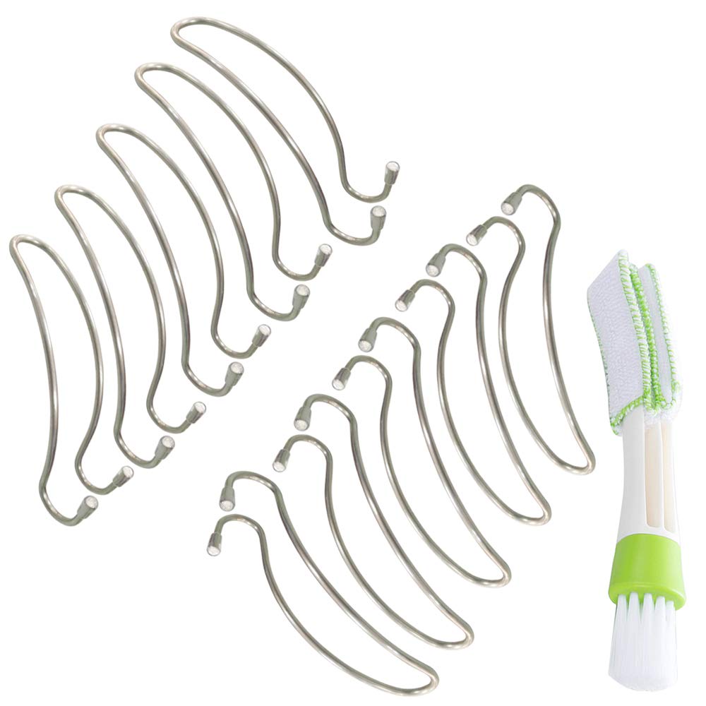 DaKuan 10 Packs Vehicle Headrest Hooks, Durable Seat Hanger for Hanging Handbag, Grocery Bag with Air Conditioner Brush