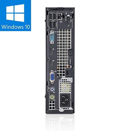 Dell Optiplex Ultra Small USFF Desktop Computer PC (Intel Core i5, 4 GB Ram, 128 GB SSD, WiFi, DVD-RW) 17in Dell Monitor Windows 10 (Renewed)