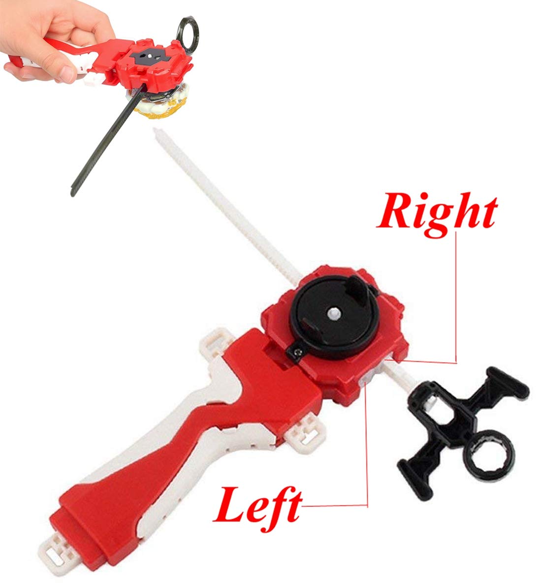 Bay Burst Battling Top Blades Evolution Turbo God Bey Red Lr Launcher Grip Kit Starter Set B-148 Booster Heaven Pegasus.10P.Lw Sen Attack Gyro Bey Battle Gaming Tops Novelty Spinning Toy Gift for Boys