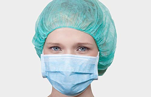 Intco Medical Procedure Face Mask with Earloops, Blue, Box of 50
