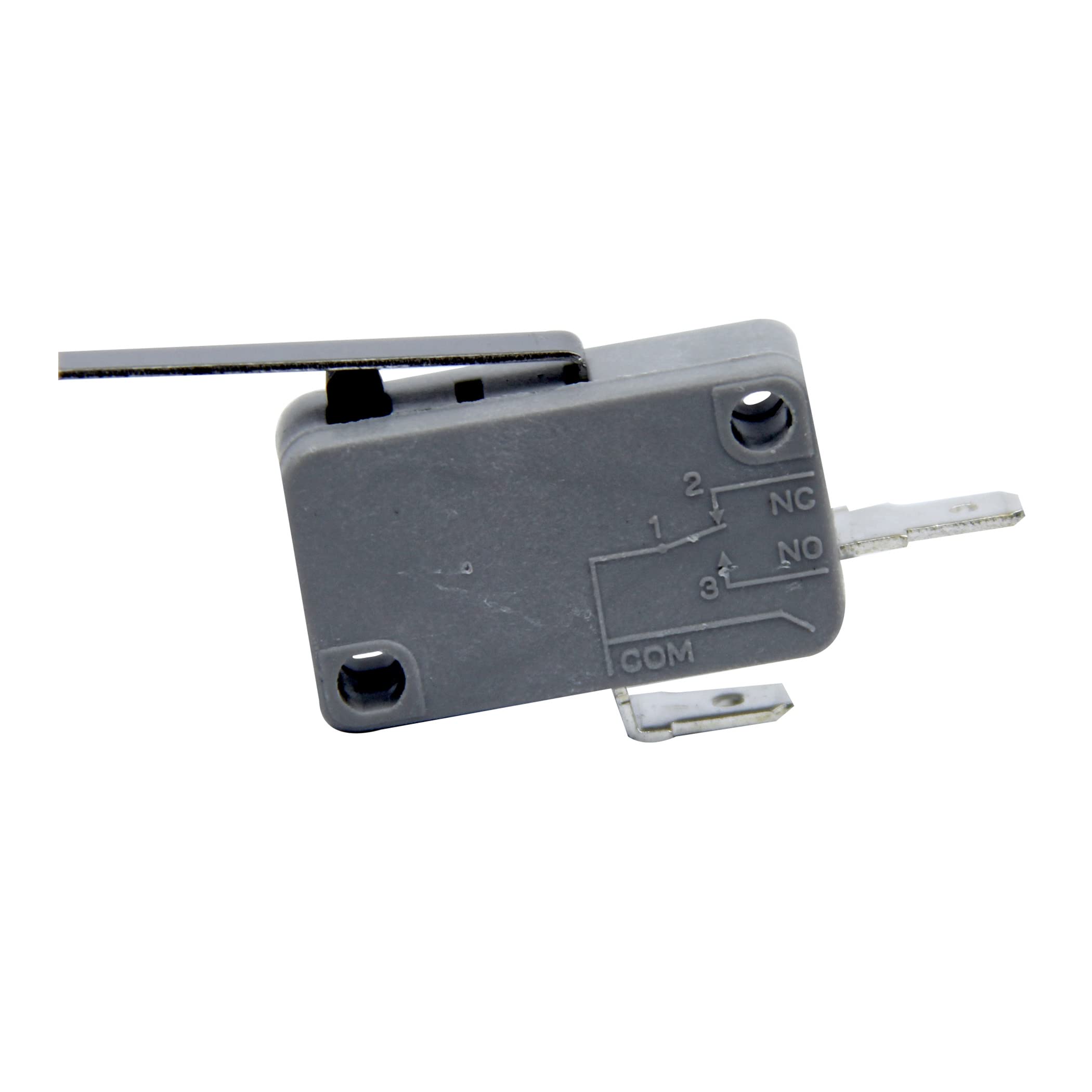 4 Packs SZM-V01-2FA-33 Refrigerator Dispenser Switch Compatible with LG Refrigerator 6600JB3001E PS3529276 PS8259956 WR23X10171 WR23X10224,Terminal Width 3/16'' (Normally Open) -Silver Gray