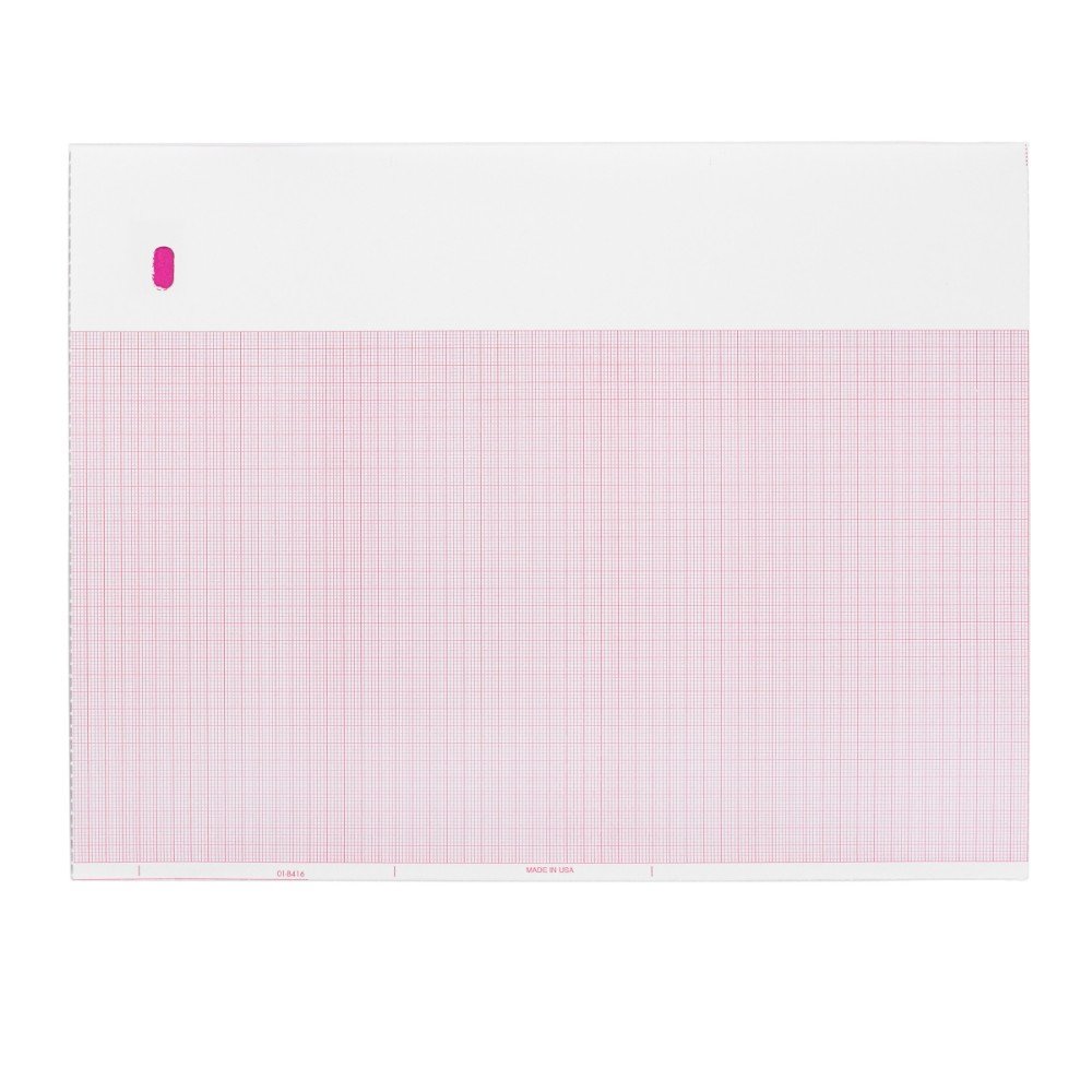 ECG EKG Paper GE Marquette 9402-061 Compatible Thermal Recording Sheets 16 Packs per Case