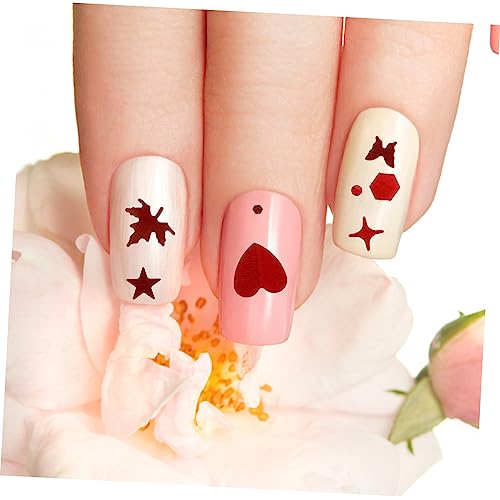 Beavorty 3 Boxes Heart Shaped Nail Art Jewelry Flash Suit Glitter Nail Polish Set Star Decor Valentines Nail Art Stickers Love Nail Charm Valentines Day Nail Glitters Nail Glitter Sequins