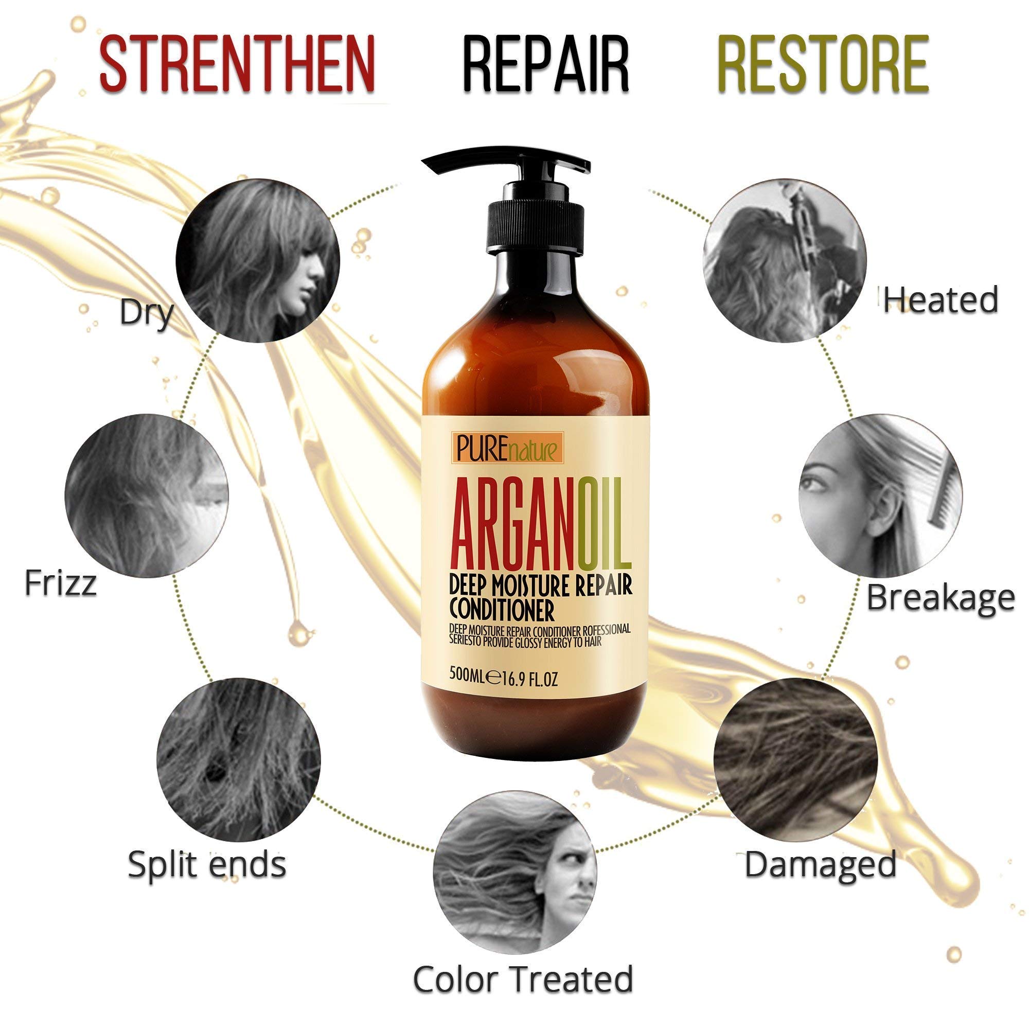 PURE NATURE Moroccan Argan Oil Conditioner and Hair Mask