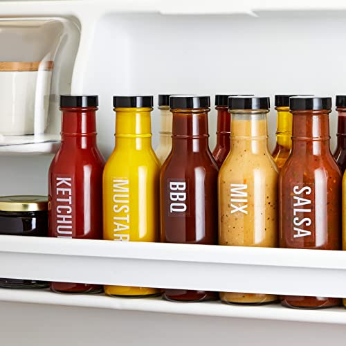 Talented Kitchen 224 White Pantry Labels & Fridge β All Caps Kitchen Pantry Names & Fridge β Food Label Sticker, Water Resistant Pantry Labels for Containers Jar Labels Pantry Organization and Storage