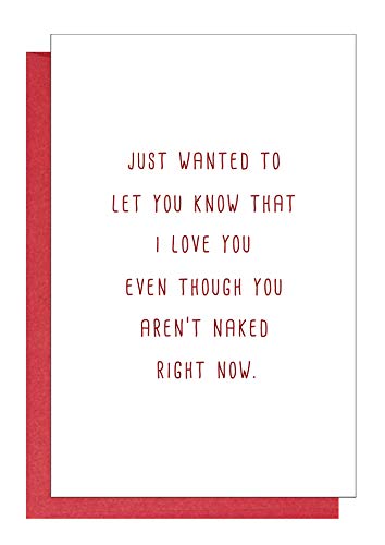 Funny Anniversary Card, Birthday Card, Valentine's Day Card, Love You Even Though You Aren't Naked