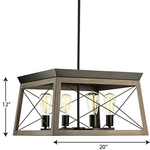 Briarwood Collection 4-Light Coastal Chandelier Light Antique Bronze