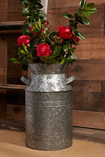 DII Galvanized Metal Decor, Rustic Farmhouse, Milk Can, Silver