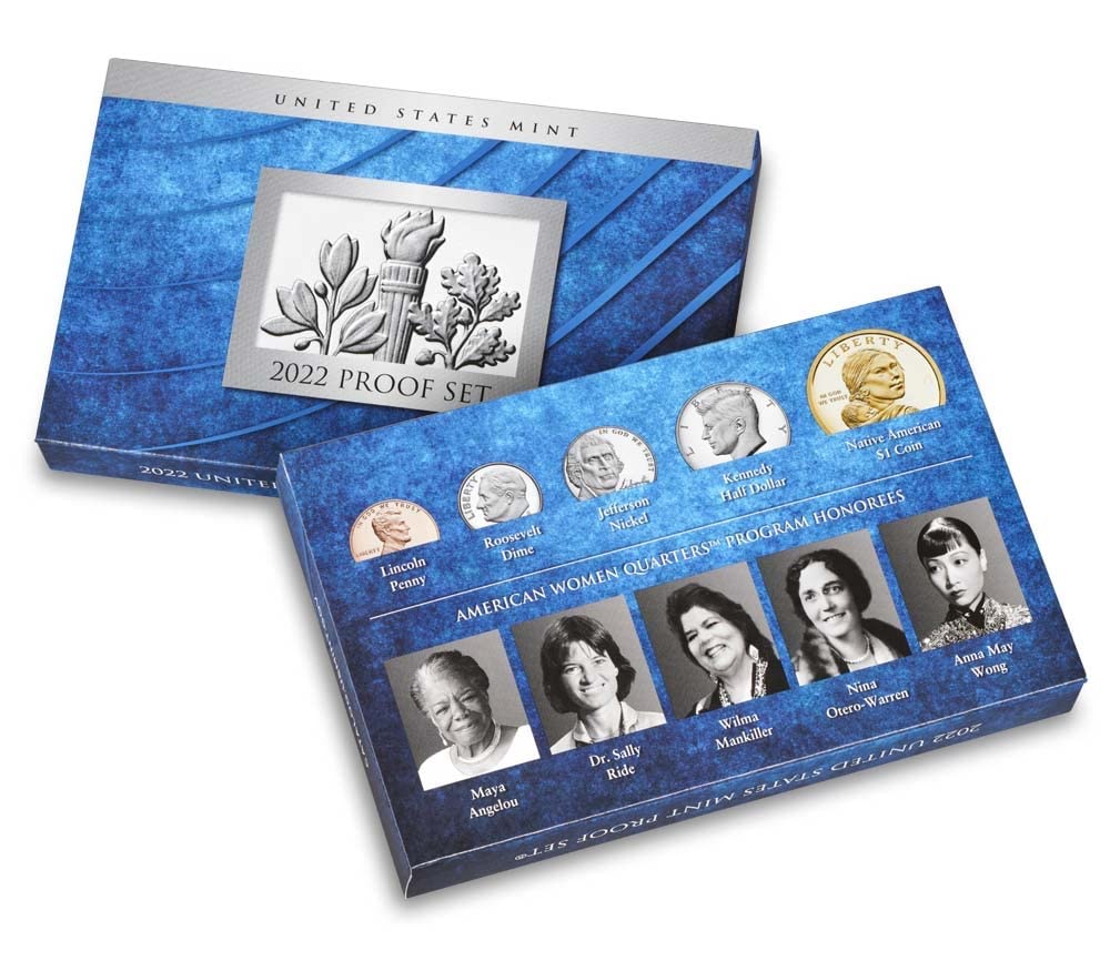 2022 S 10 Coin Clad Proof Set in OGP with CoA and Gold Gift Bag Proof
