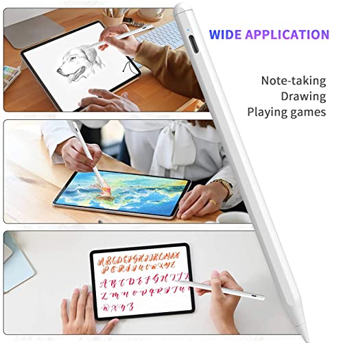 Pencil Stylus for iPad 10th Generation,Palm Rejection Stylus Pen Compatible with iPad Pro 11 inch/iPad Pro 12.9 inch 5th 6th Gen/iPad 10th 9th 8th Gen/iPad Mini 6th Gen/iPad Air 5th Gen (White)
