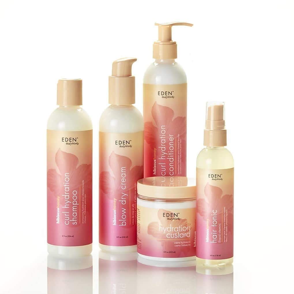 EDEN BodyWorks Hibiscus Honey Curl Hydration Shampoo | 8 oz | Glently Cleanse, Moisturize, Nourish & Soften Hair