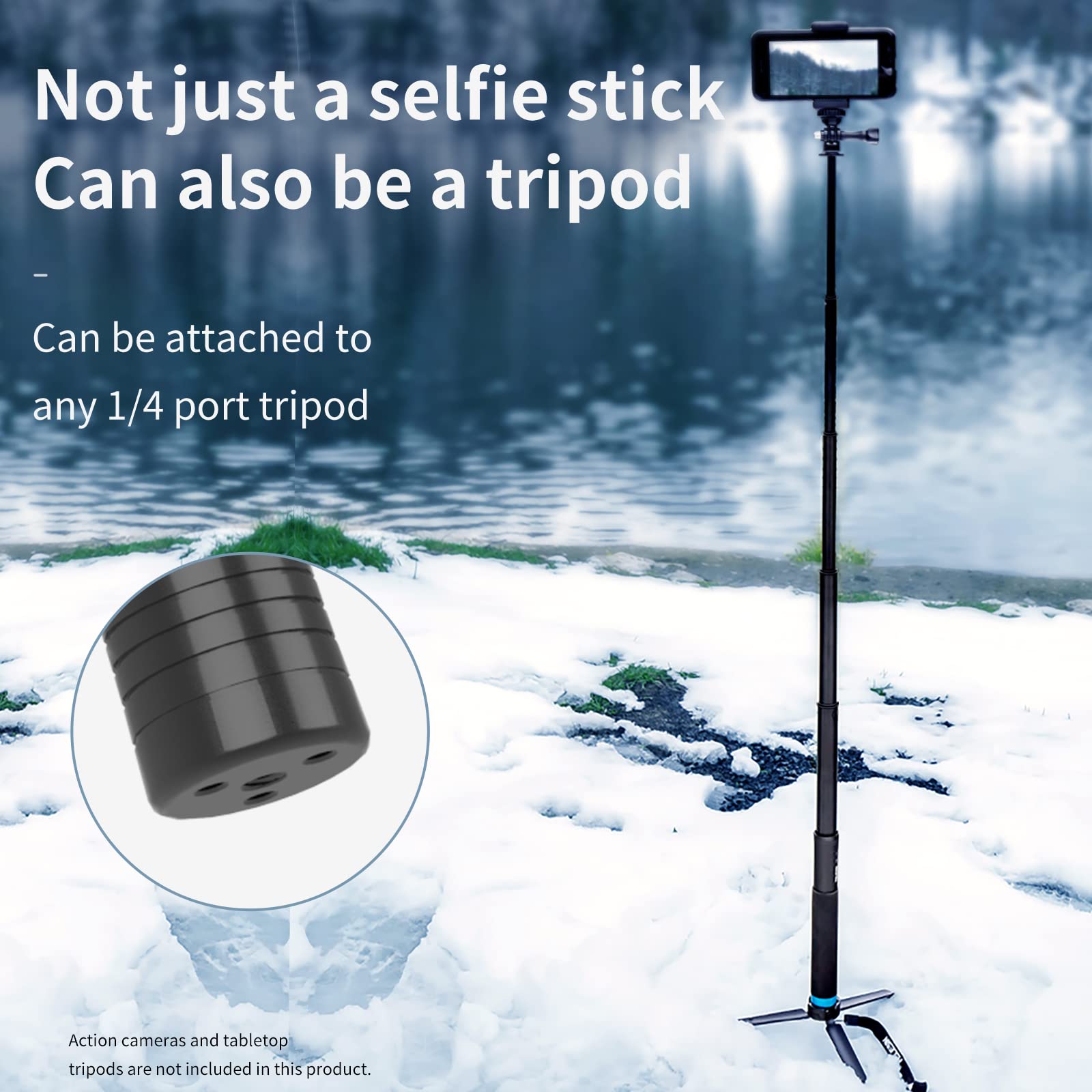 REYGEAK Ultra Long Selfie Stick Pole 3M/118 Inch Carbon Fiber Lightweight Waterproof Extendable Handheld Monopod for GoPro Max Hero 12 11 10 9 8 7 Insta360 X3 GO3 DJI Action 4 3 Camera