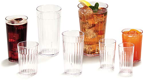 Carlisle FoodService Products 111607 Bistro Tumbler, 16 oz, Clear, Plastic (Pack of 1)