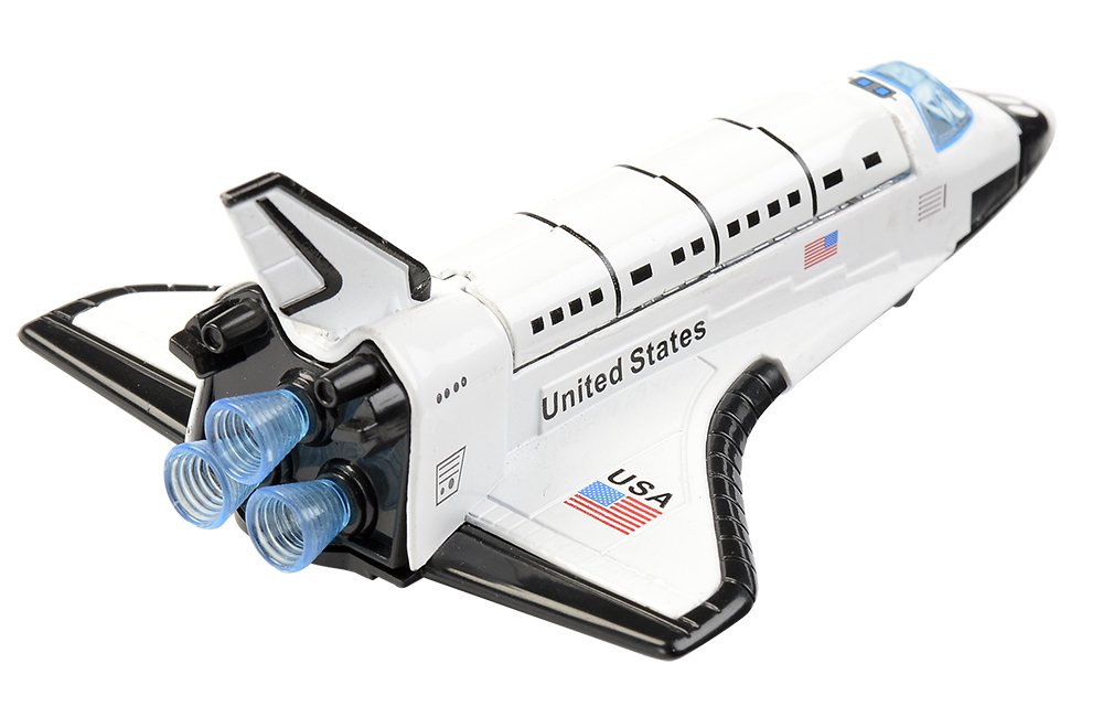 Aeromax Pull Back Space Shuttle, Boxed Die Cast, White