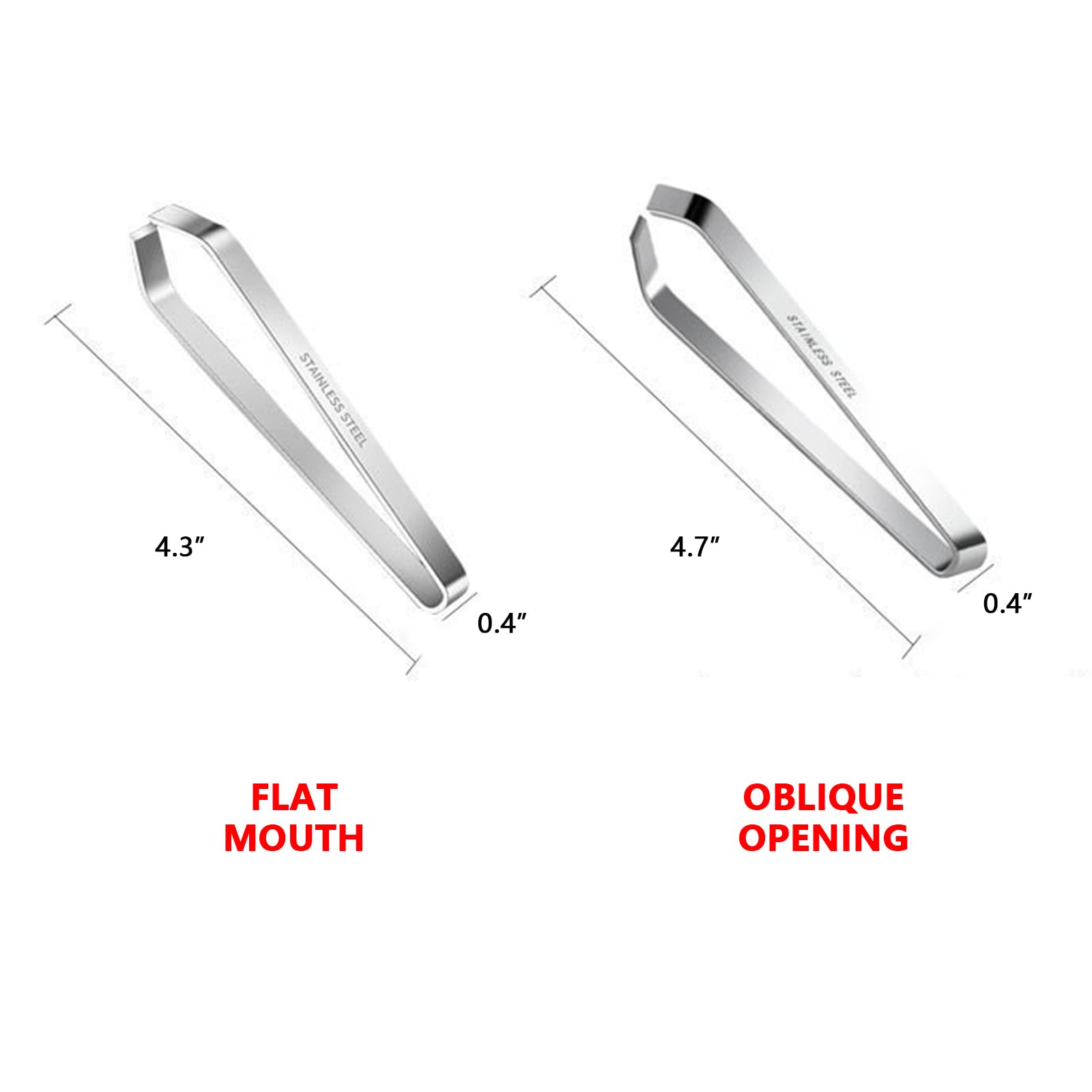 4 Pcs Fish Bone Tweezers Garlic Peeler Skin Remover Stainless Steel Flat and Slant Pliers Set for Kitchen Salmon Trout