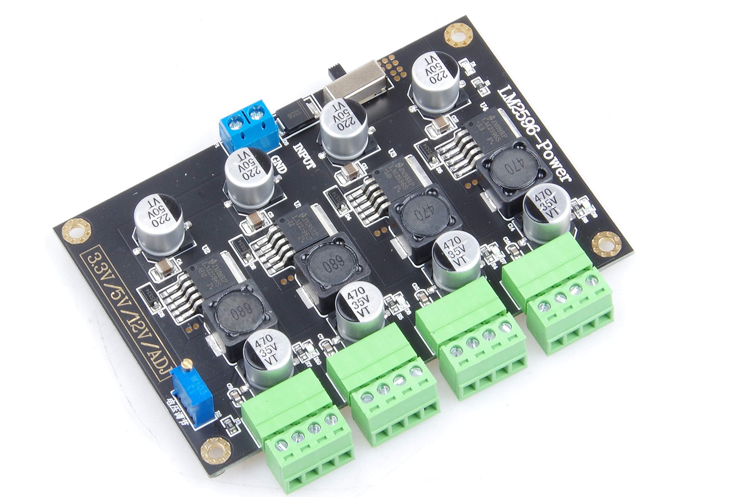 KNACRO LM2596 DC DC Converter Multi Channel 3.3V 5V 12V ADJ (Vin-1) Adjustable Output Switching Power Supply Step-Down Power Supply Module