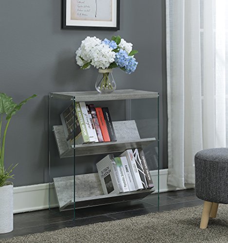 Convenience Concepts SoHo Bookcase, Faux Birch / Glass