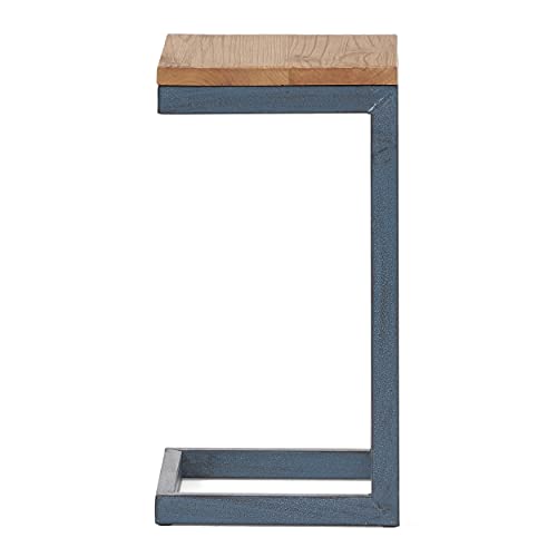 Christopher Knight Home Darlah Small Firwood Antique Table, Antique, Antique Natural and Black With Blue, 10.25”D x 12.75”W x 19.50”H